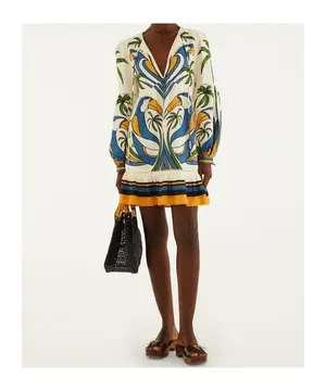 Farm Rio Tropical Pattern Mini Dress