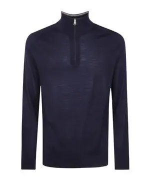 Paul Smith Stand-up Collar Sweater - Black