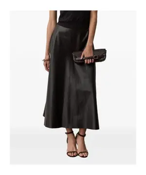Ralph Lauren Vickie Leather A-line Skirt