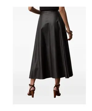 Ralph Lauren Vickie Leather A-line Skirt