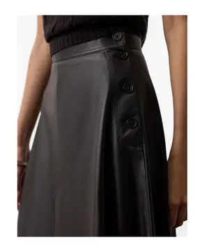 Ralph Lauren Vickie Leather A-line Skirt