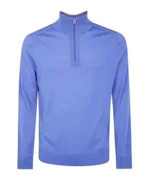 Paul Smith Stand-up Collar Sweater - Blue