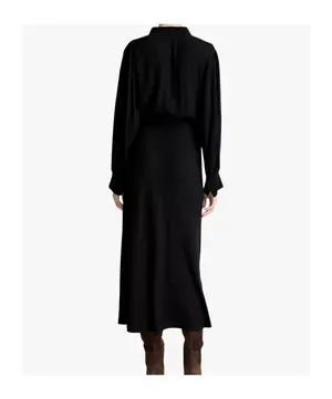 Vince Button Long-sleeve Dress