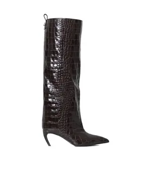 Attico Pointed-toe Boots - Black