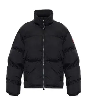 Canada Goose Quilted Down Jacket With High Neck And Zip Closure - Black