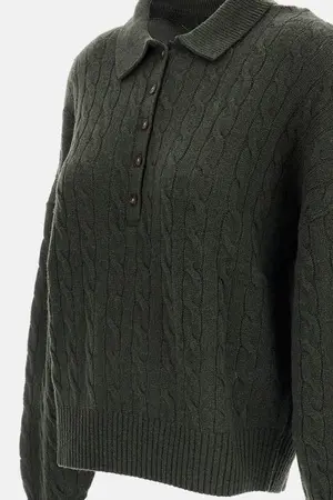 Polo Ralph Lauren Cable Knit Collared Jumper