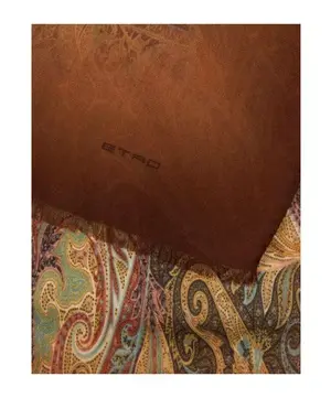 Etro Wool Scarf With Faded Print And Paisley Motif