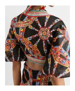 Dolce & Gabbana Carretto-print Batiste Top
