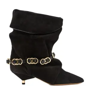 Isabel Marant Étoile Suede Chain-detail Ankle Boots