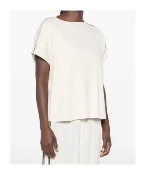 Fabiana Filippi Side Stripe Short Sleeve T-shirt - White