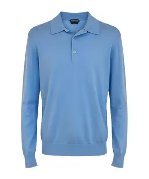 TOM FORD Collared Long Sleeve Knit Polo