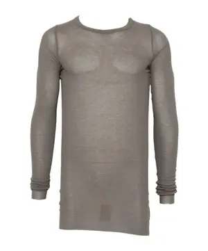 Rick Owens Long-sleeve Knit Top - Gray