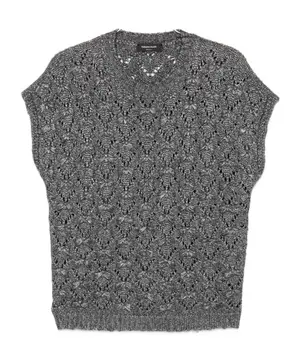 Fabiana Filippi Ribbed Knit Vest - Black