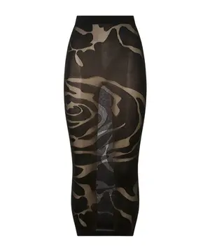 Wolford Rose Shadow Fitted Midi Skirt