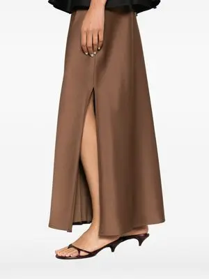 Brunello Cucinelli Slit Midi Skirt