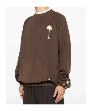 Palm Angels Graphic-print Pouch-pocket Sweater