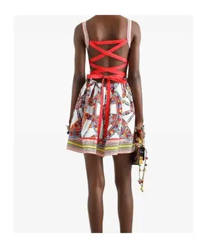 Dolce & Gabbana Carretto-print Poplin Midi Dress