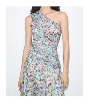 Tory Burch Printed One-shoulder Dress