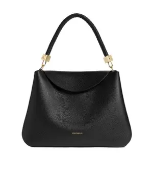 COCCINELLE Tiggy Medium Leather Handheld Or Cross Body Bag With Braided Handle