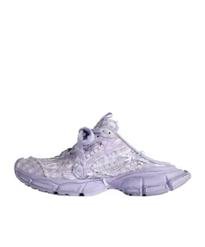 Balenciaga 3xl Check Mule In Lilac