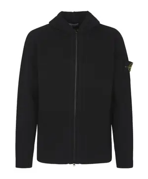 Stone Island Logo Patch Hooded Cardigan