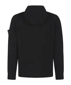 Stone Island Logo Patch Hooded Cardigan