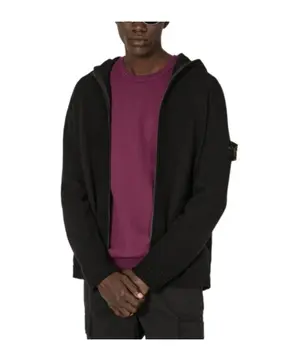Stone Island Logo Patch Hooded Cardigan