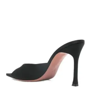 Amina Muaddi Almond Toe Open Toe High Heel Sandals