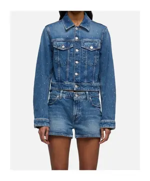 7 For All Mankind Embellished Shrunken Jacket