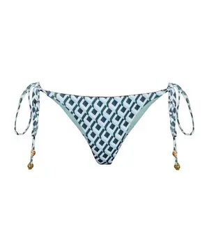 Casablanca Lace-up Bikini Bottoms - Blue
