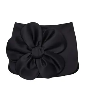 Marc Jacobs Floral Appliqué Mini Skirt - Black