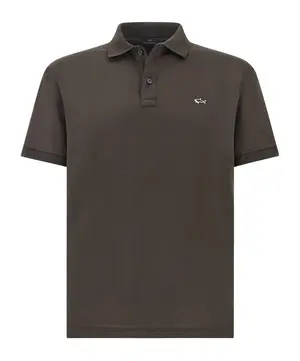 PAUL  SHARK Paul Shark Logo Embroidered Polo Shirt - Brown