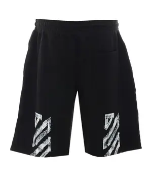 Off-White Drawstring Elastic-waist Shorts