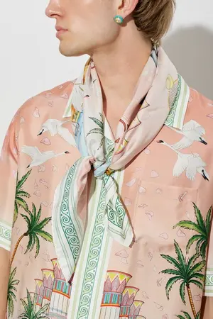 Casablanca Printed Silk Scarf