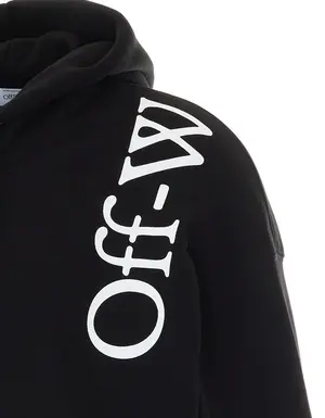 Off-White Drawstring Hooded Sweatshirt