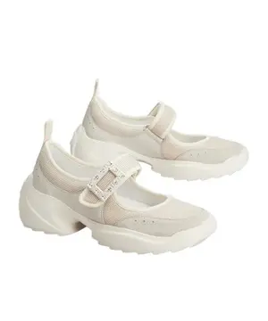 ROGER VIVIER Viv On The Run Mary Janes With Rhinestone Buckle