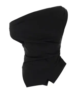 RÓHE Off-the-shoulder Pleated Top With Asymmetrical Hem