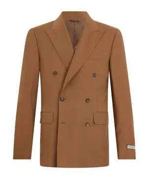 Canali Double-breasted Coat - Brown