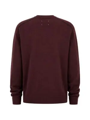 MAISON MARGIELA Contrast Stitch Crewneck Sweater - Black