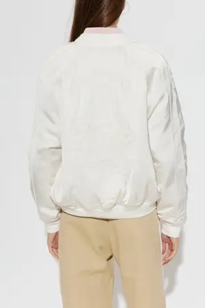 Casablanca Embroidered Satin Bomber Jacket