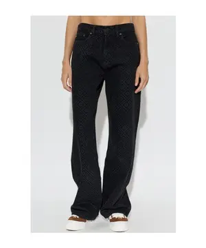 Casablanca Geometric Pattern Belt Loop Jeans