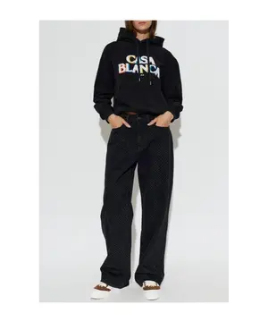 Casablanca Geometric Pattern Belt Loop Jeans