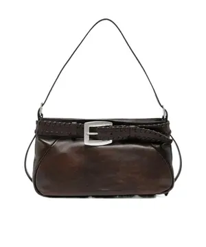 Staud Buckle Detail Shoulder Bag - Black