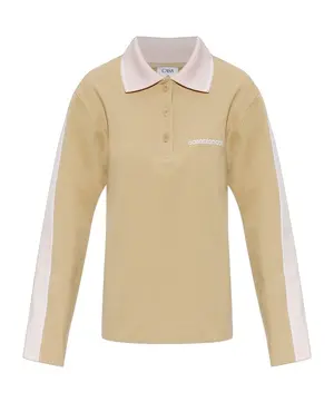 Casablanca Long-sleeve Polo Shirt - Nude