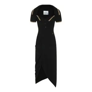 VIVIENNE WESTWOOD Ruched Short-sleeved Dress - Black