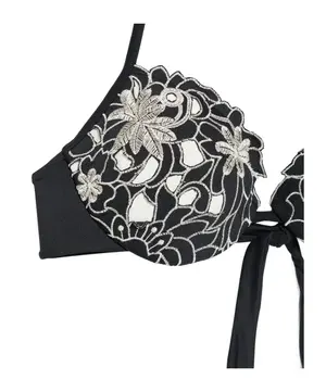 TWINSET Embroidered Halterneck Bikini Top