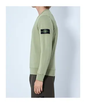Stone Island Crewneck Sweatshirt With Arm Patch