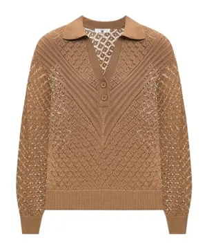 TWINSET V-neck Knit Sweater - Brown