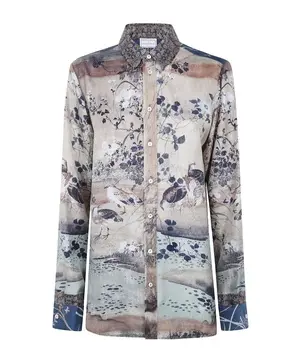 PIERRE-LOUIS MASCIA Long Sleeve Printed Shirt