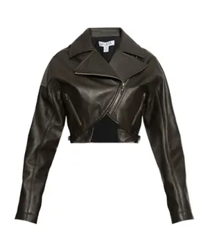 Alaïa Long-sleeved Leather Jacket - Black